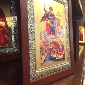 Handmade Byzantine Icon of Saint Georgios-george the Trophier - Etsy