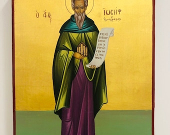 Saint Joseph Hand Painted Icon | Etsy