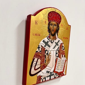 Hand Painted Byzantine Icon of Jesus Christ, the High Priest - Etsy
