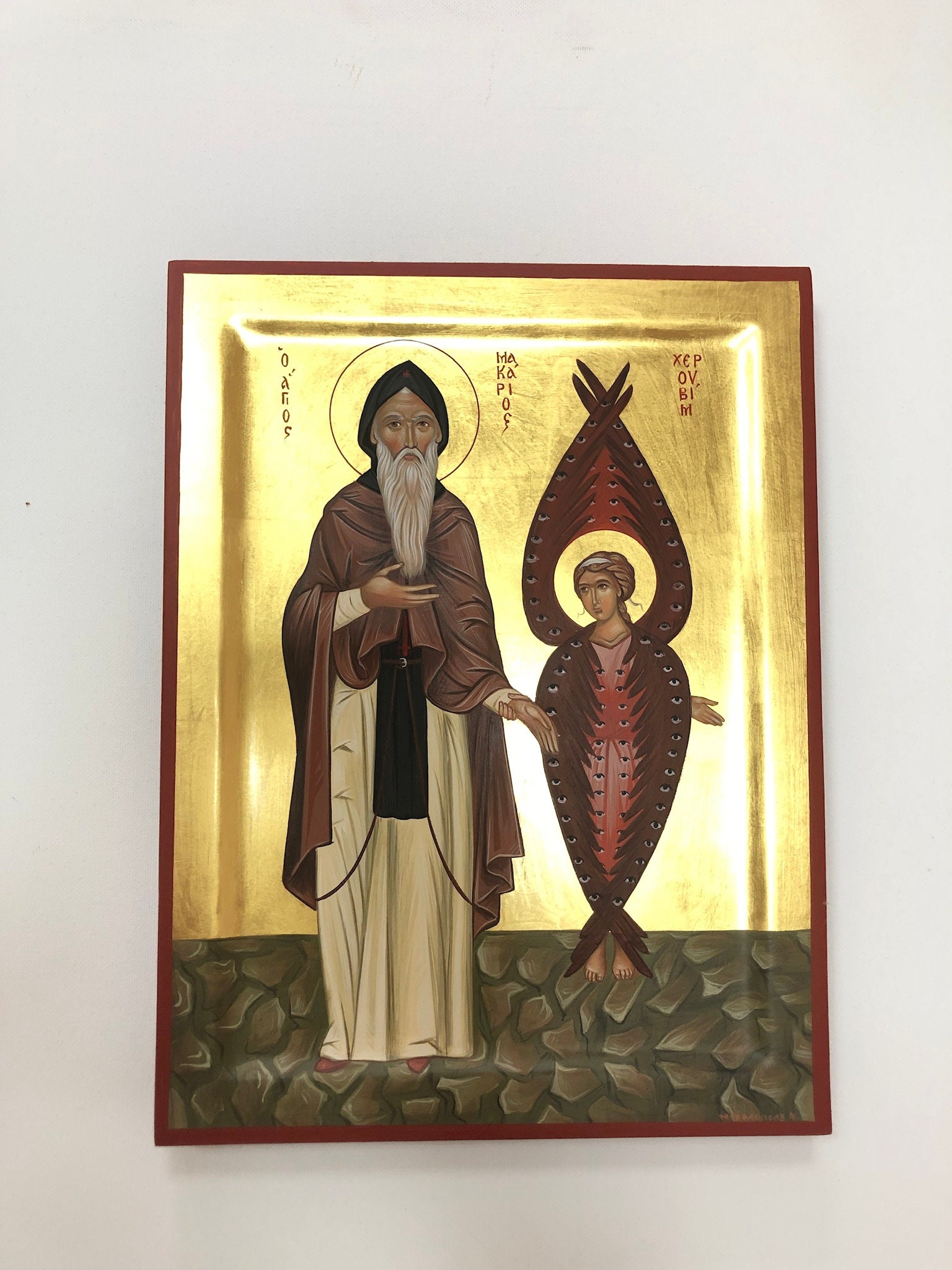 HAND PAINTED Byzantine Icon of St. Macarius the Great With a - Etsy