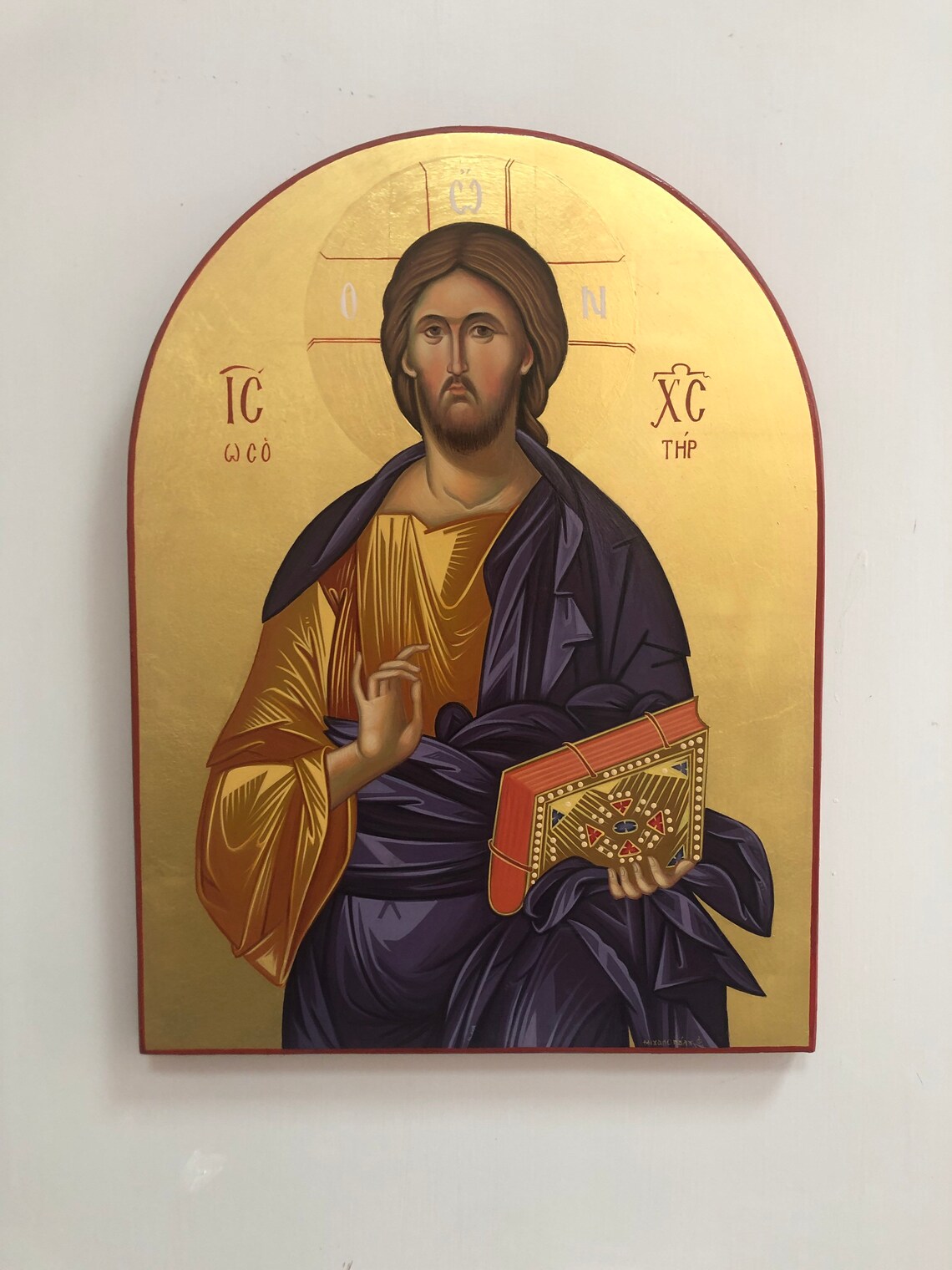 Hand Painted Byzantine Icon of Jesus Christ the Pantocrator - Etsy