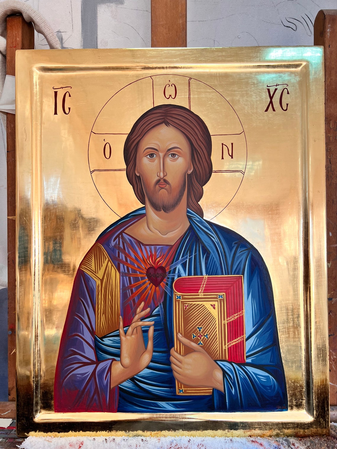 Hand Painted Byzantine Icon of Jesus Christ the Pantokrator | Etsy