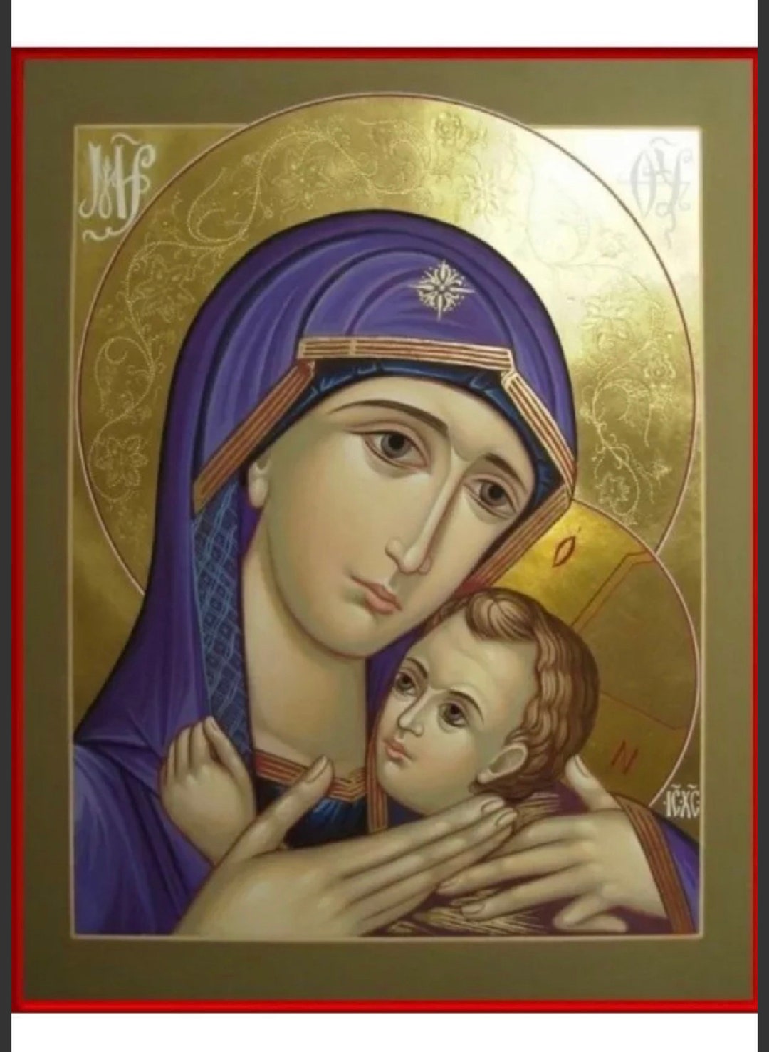HAND PAINTED Byzantine Icon of Virgin Mary Theotokos - Etsy