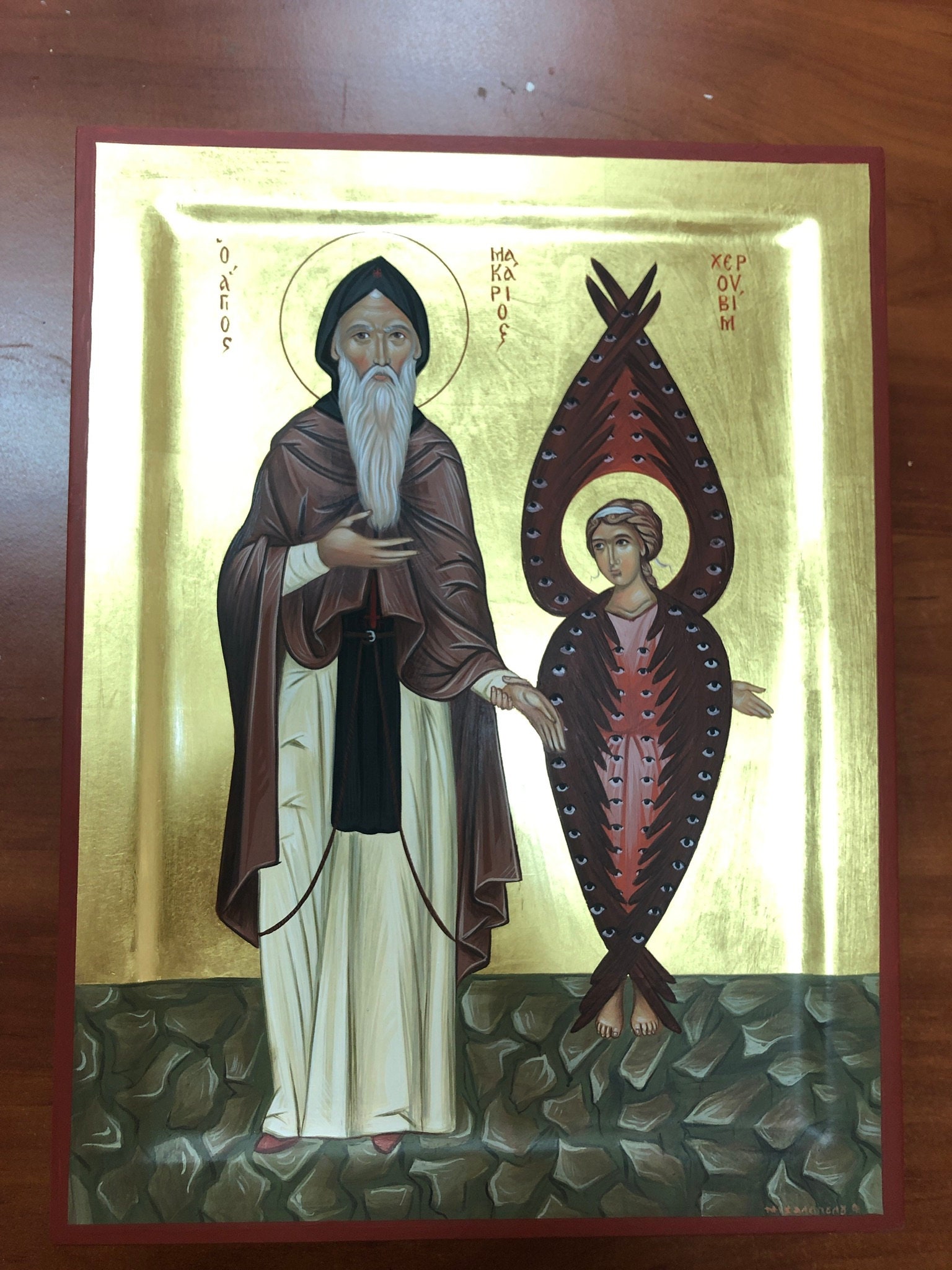 HAND PAINTED Byzantine Icon of St. Macarius the Great With a - Etsy