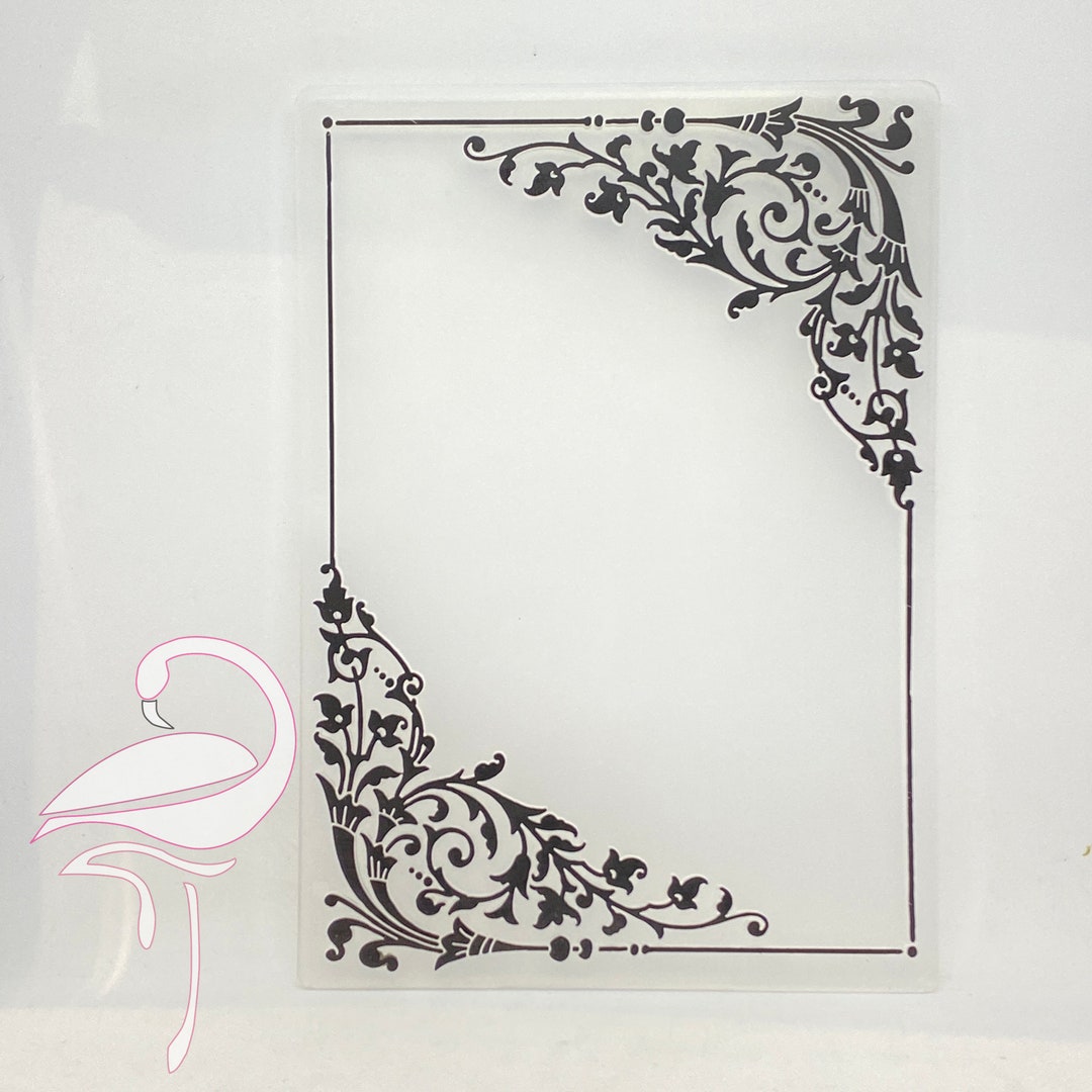 Embossing Folder Elegant Floral Corners 105 X 148mm - Etsy