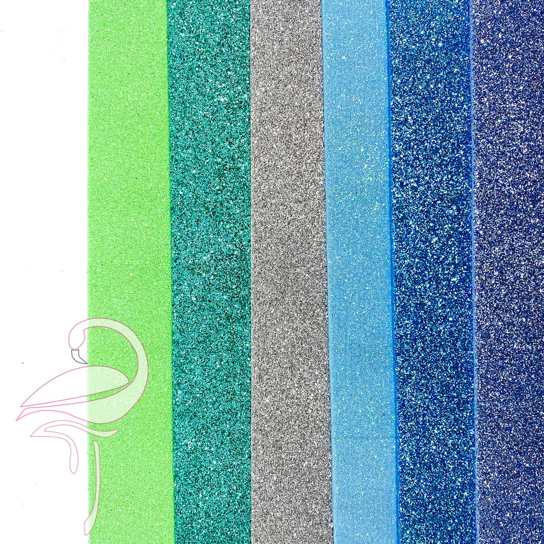 Glittered Foam 2mm Shades of Mermaid Pack of 6 A4 Size - Etsy