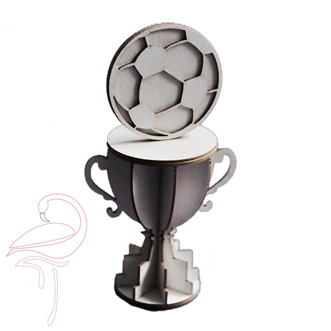 3D Football Trophy With Ball FREE STANDING 90mm High - Etsy