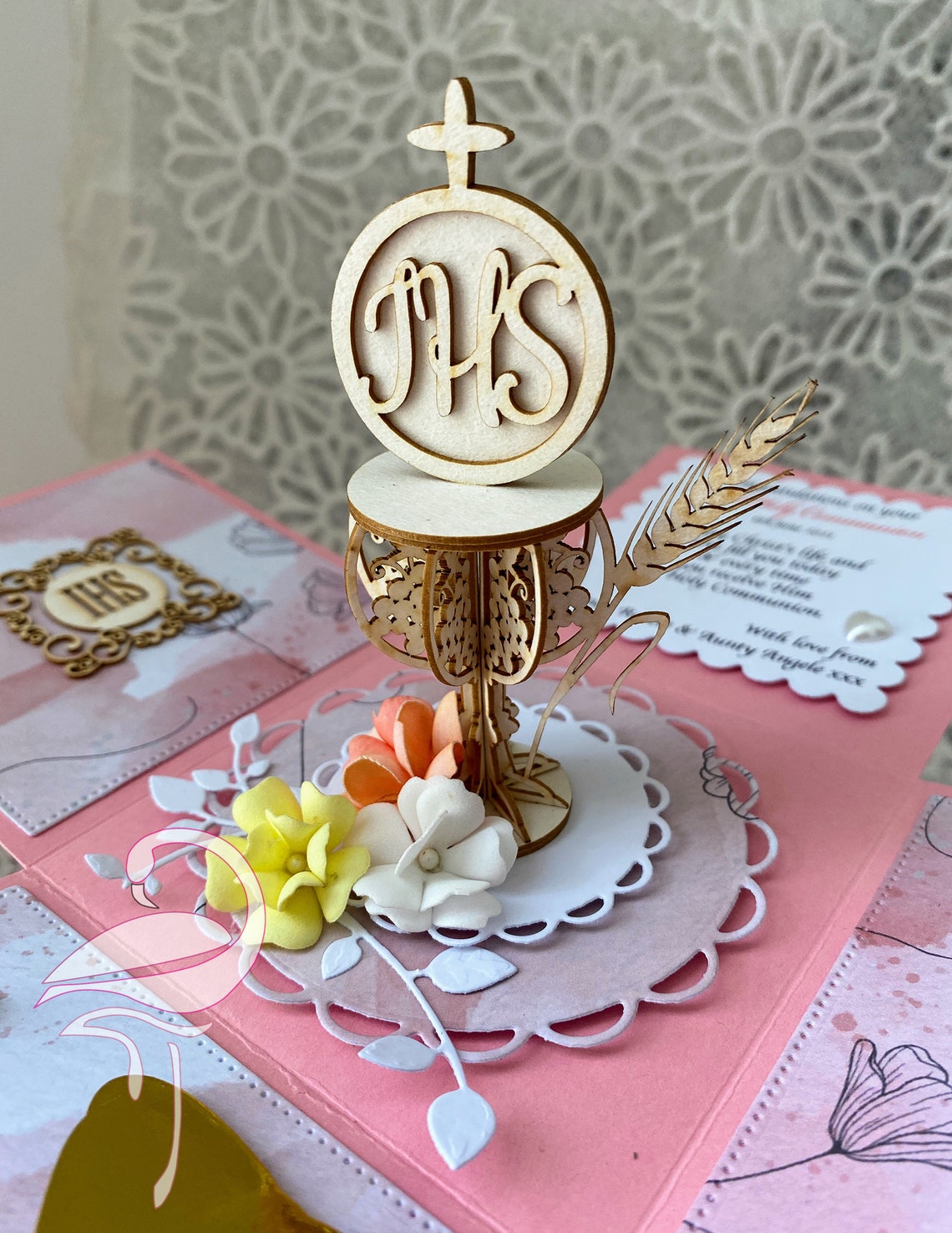 3D Holy Communion Chalice With Cross, Grapes and Wheat FREE ST - Etsy