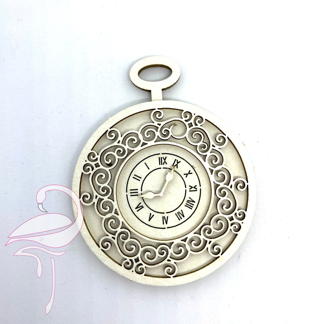 Three layered vintage watch with decorations 60 x 47mm - Etsy 日本