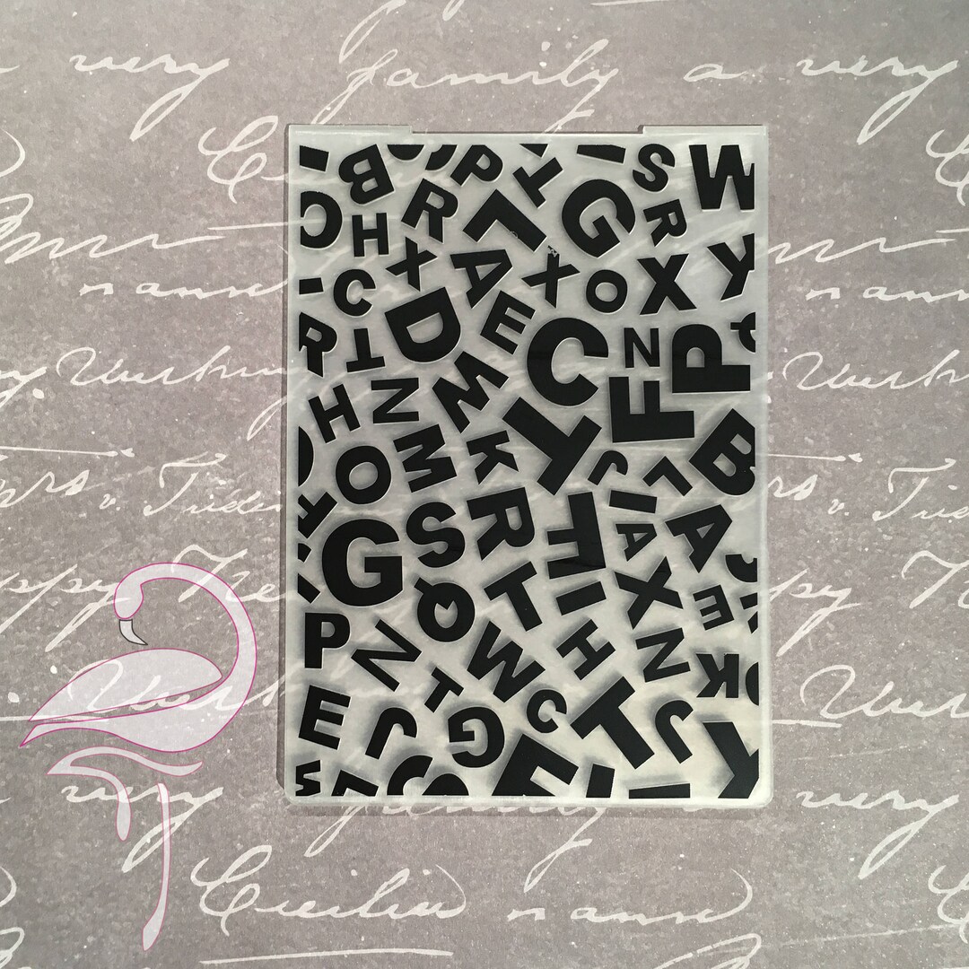 Embossing Folder - Alphabet - Etsy