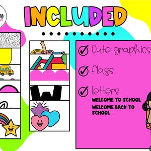 Back to School Bulletin Board - Bright Colors - Classroom Decor - Etsy