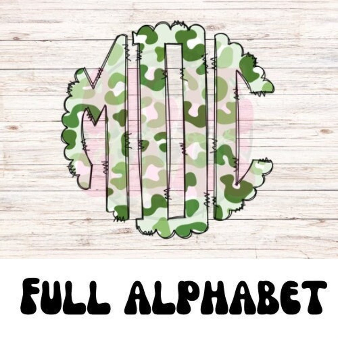 St Patty’s Leopard Monogram PNG Files - Etsy