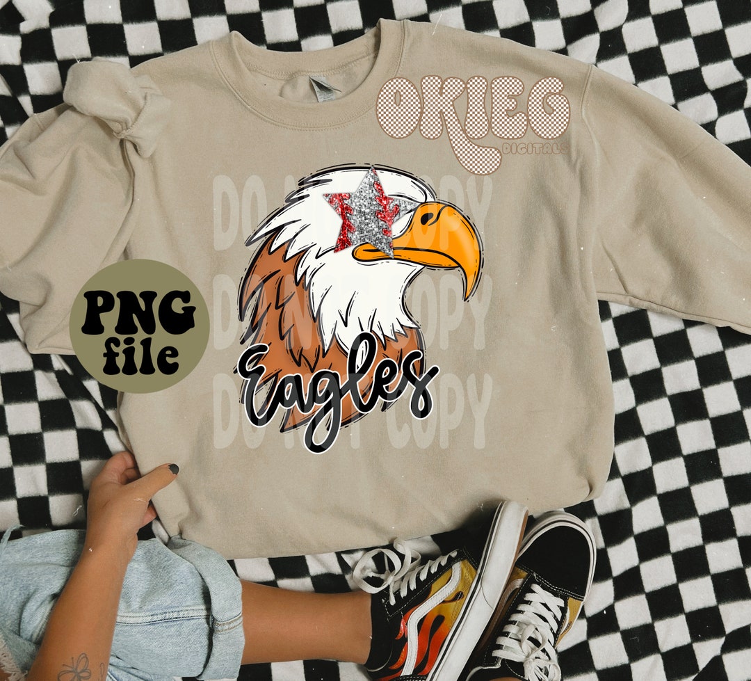 Eagles PNG - Faux Sequin Baseball Star Eyes - Mascot PNG - Eagles Baseball PNG - Etsy