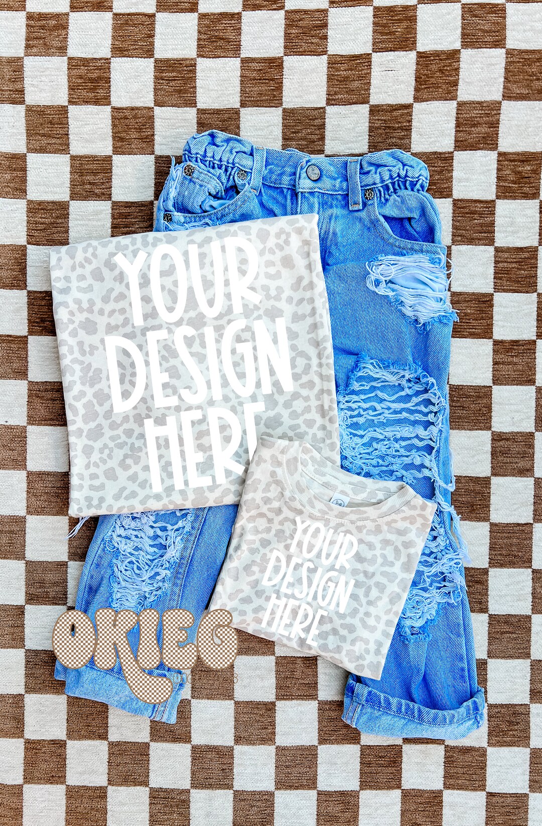 Rabbit Skins/lat | Mommy & Me Mock up - Flat Lay - Blank Mock up ...