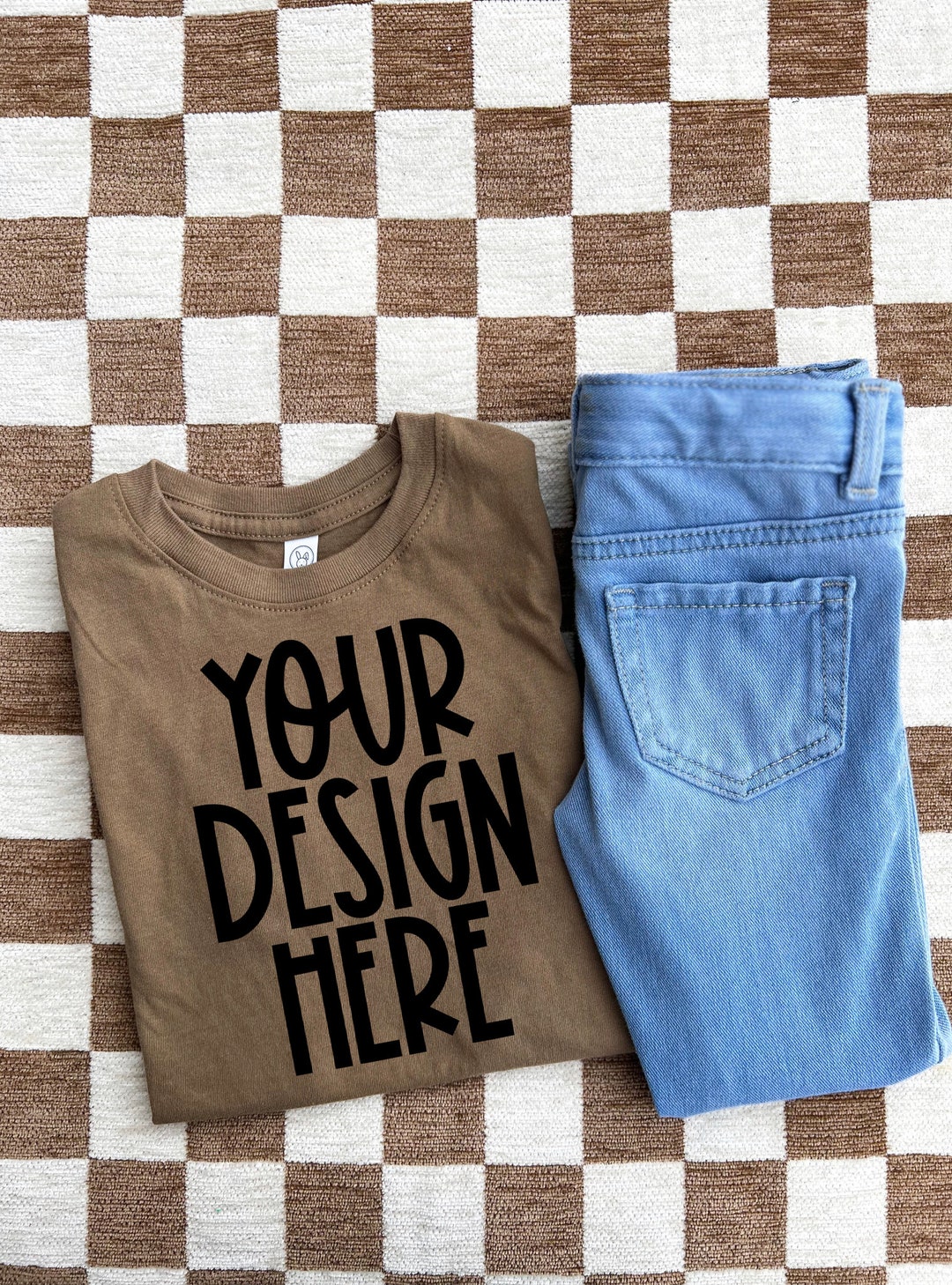 Rabbit Skins/lat Mock up - Flat Lay - Blank Mock up - Coyote Brown ...