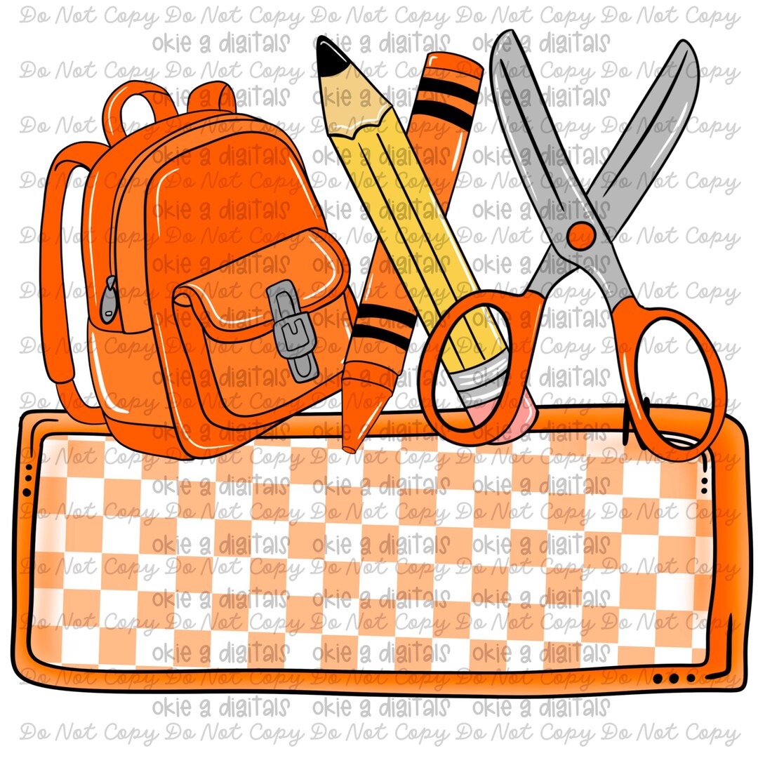 Orange Back to School Name Plate PNG - Kids Name Plate Design - Add ...