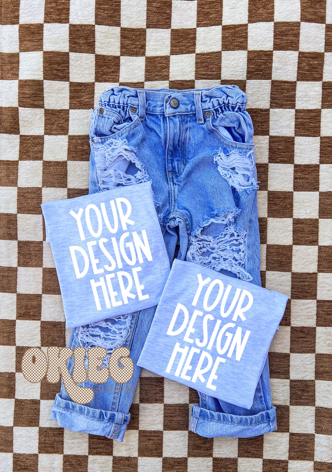 Rabbit Skins/lat | Mommy & Me Mock up - Flat Lay - Blank Mock up ...