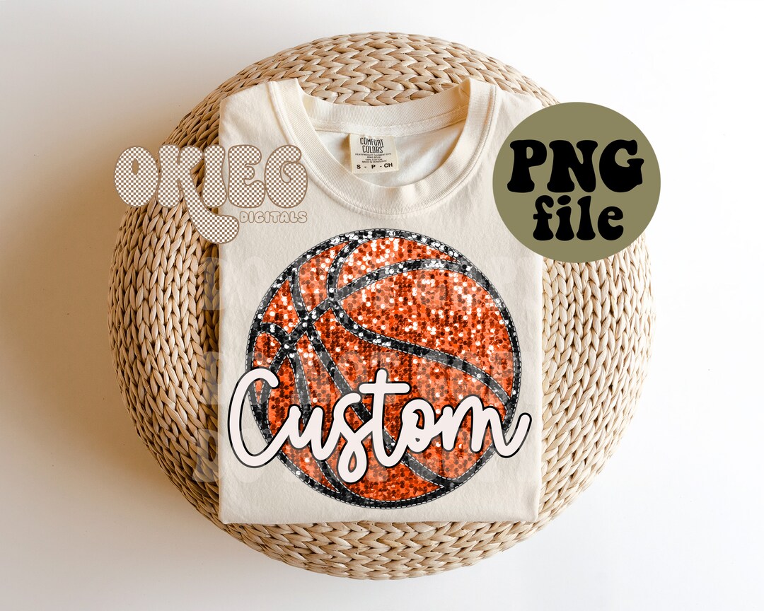 Custom Faux Sequin Basketball | PNG | Custom Sport Graphic | Faux Sequins - Etsy