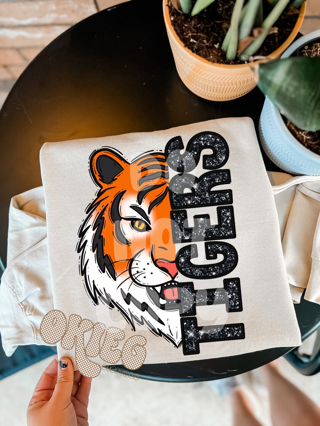 Faux Embroidery - Faux Glitter - Tigers - Mascot PNG - Etsy