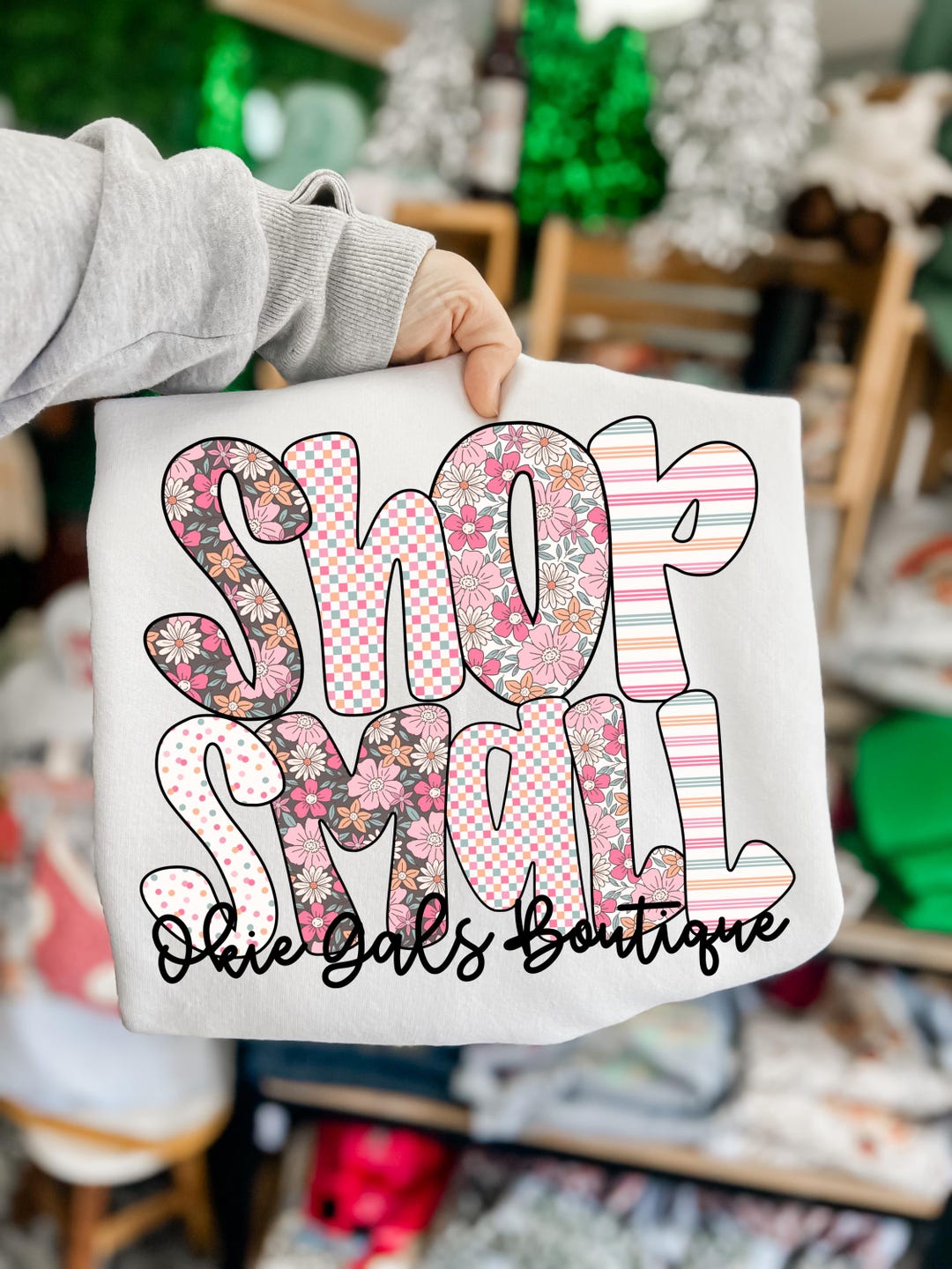 Shop Small CUSTOM Business Name Graphic | PNG | Spring Floral, Spring ...