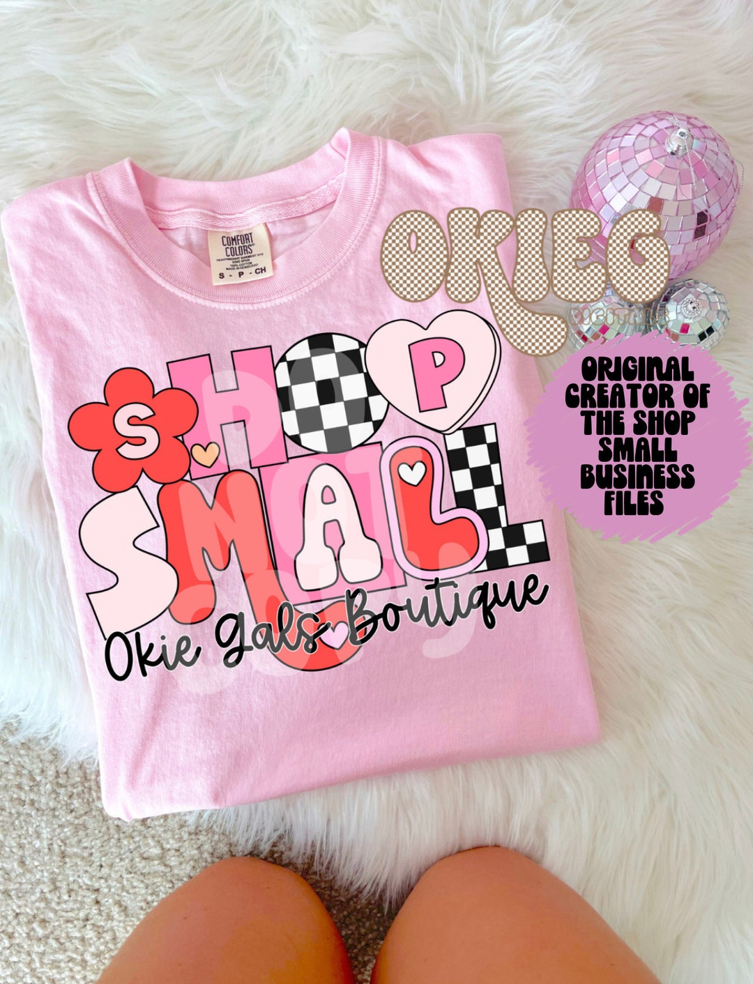 Shop Small CUSTOM Business Name Graphic | PNG | Retro Valentines Day ...