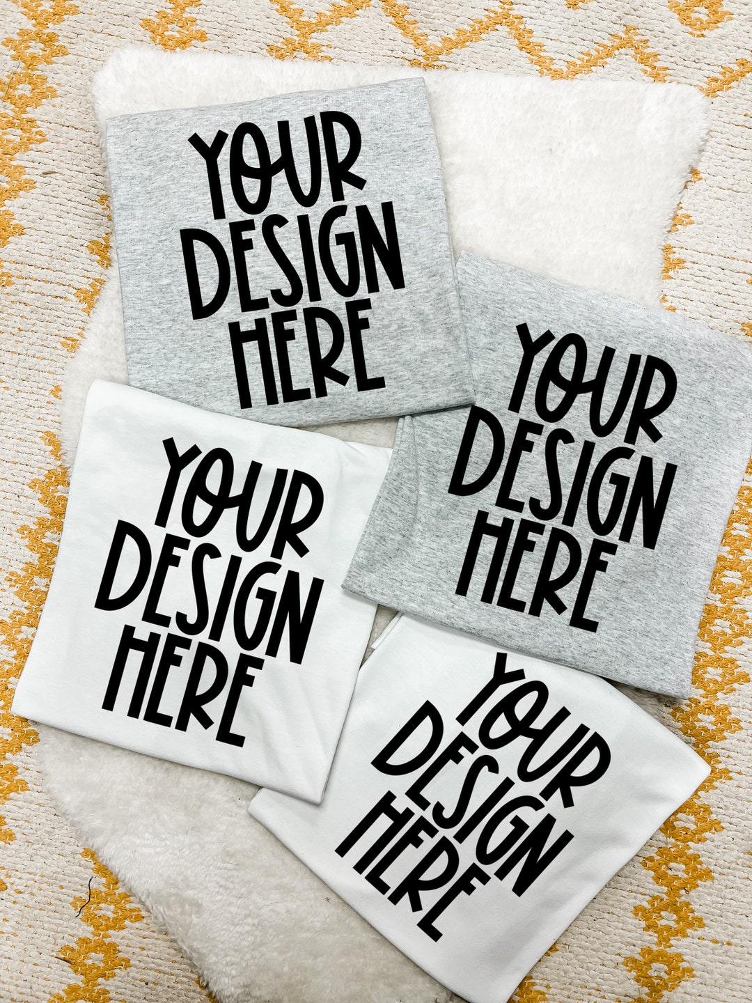 Gildan Dryblend Mock up - Flat Lay - Blank Mock up - Ash Grey & White ...