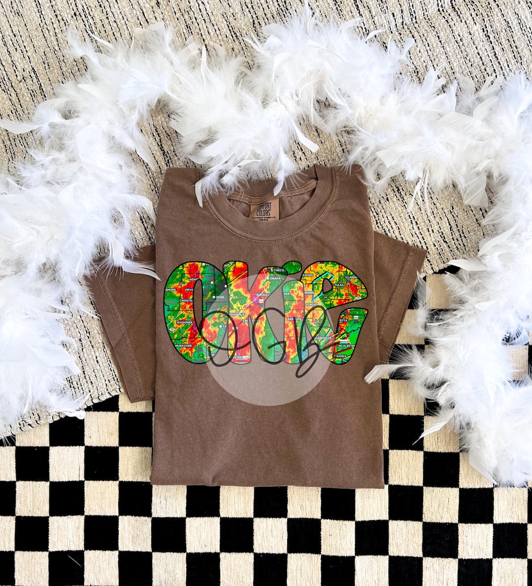 Okie Radar Map, Storm Map, Tornado, Oklahoma Radar PNG File / DTF File ...