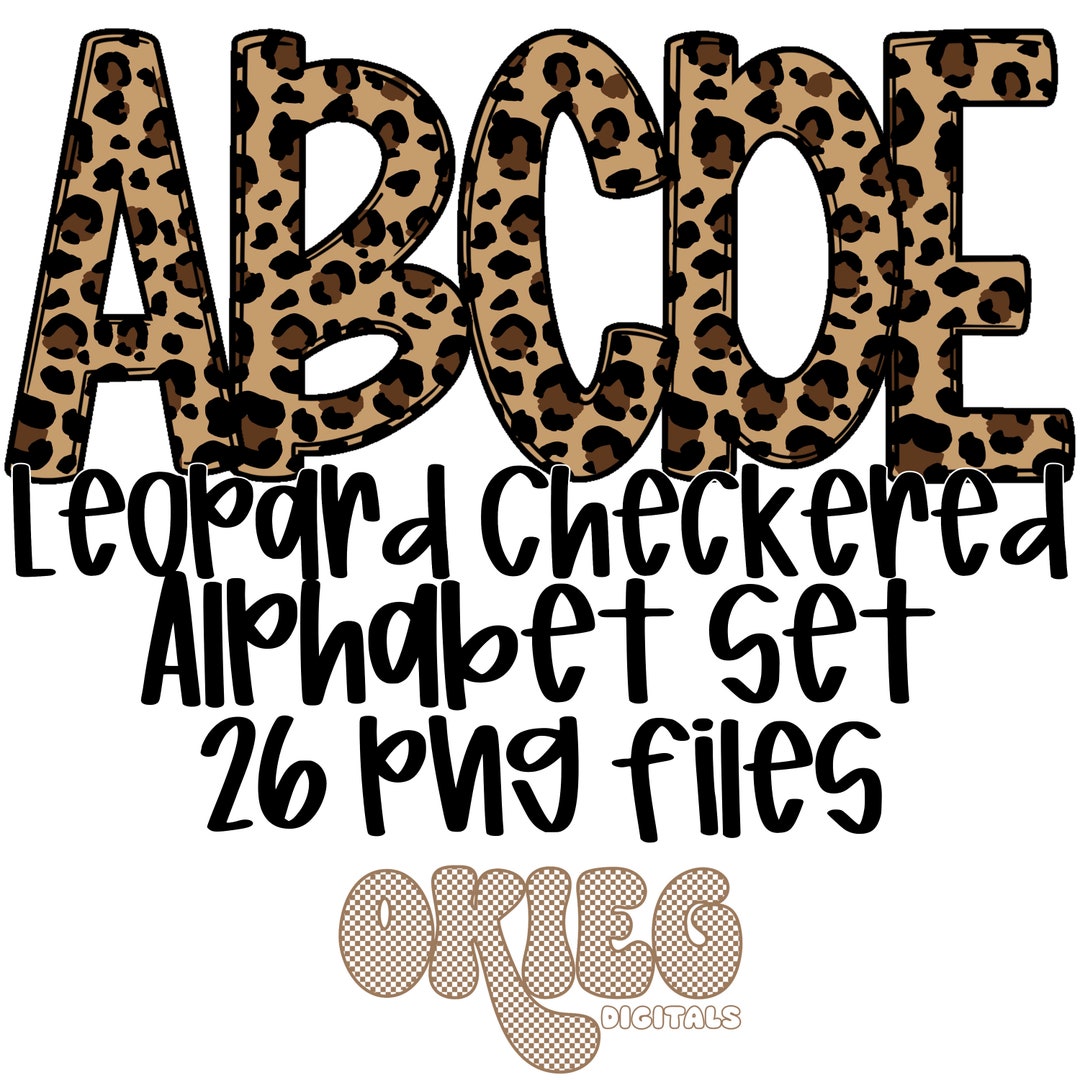 Leopard Alpha - Alphabet Set - Alphabet PNG - Etsy