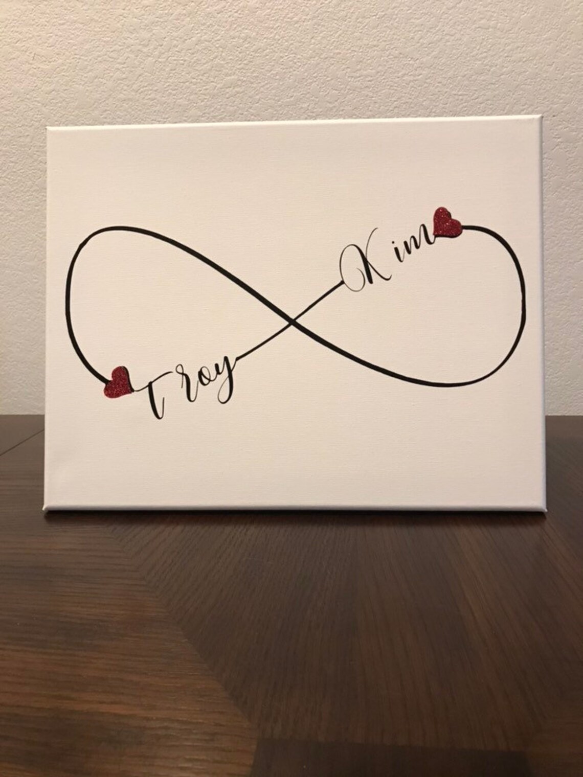 Infinity Symbol personalized with names 1/2 thick | Etsy