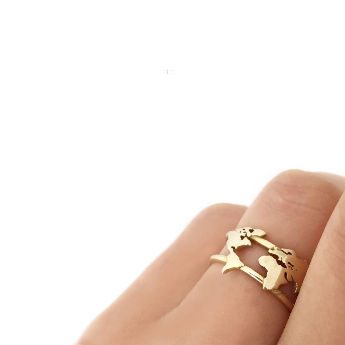 Engagement World Map Ring Made in New York Solid 14k Gold - Etsy