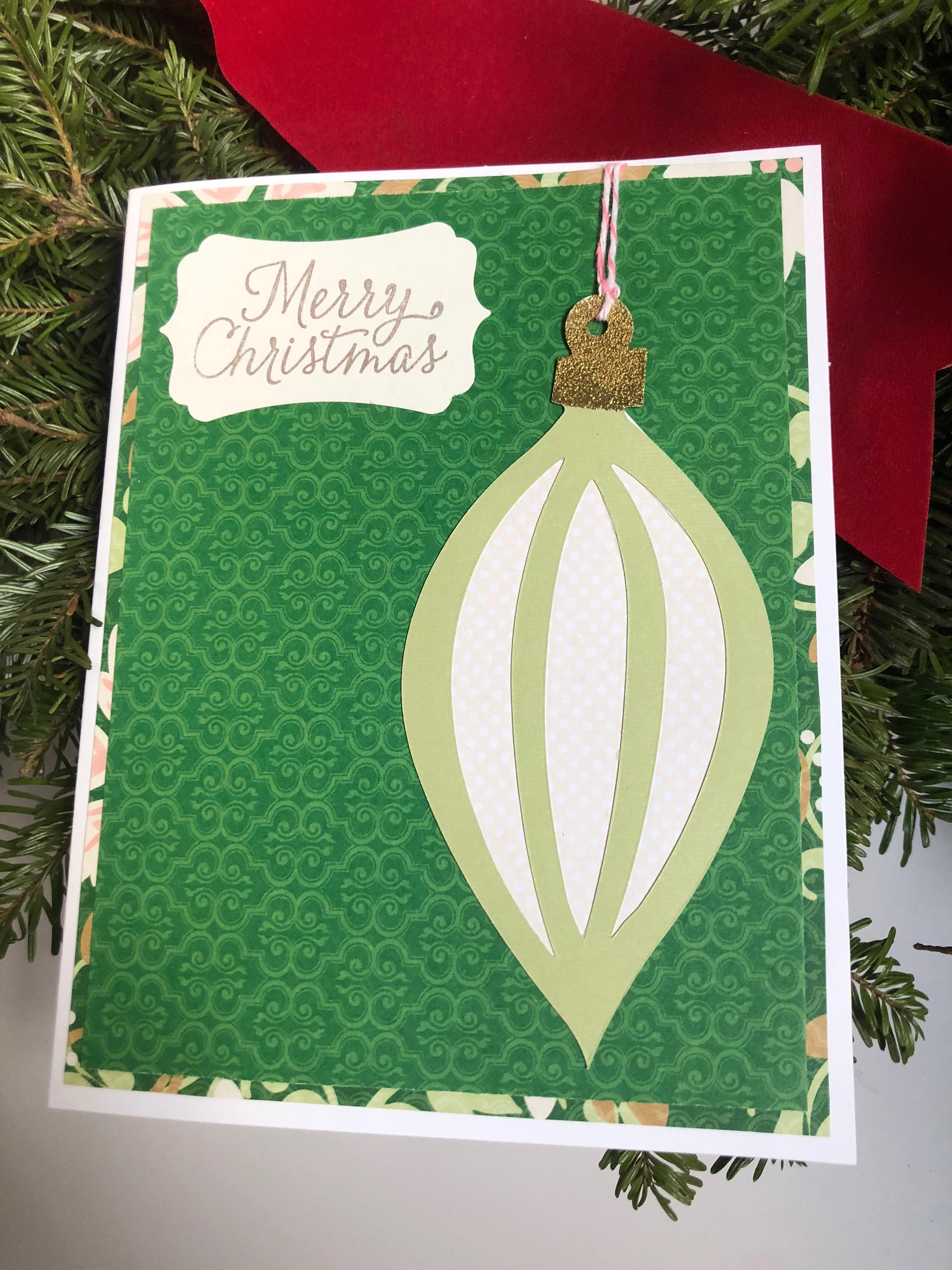 Pair of Handmade Christmas Ornament Cards - Etsy
