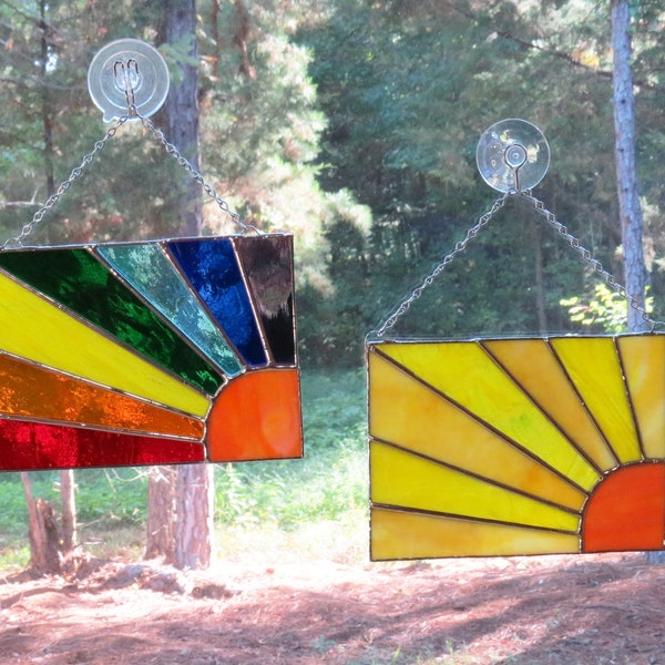 Rainbow Stained Glass - Etsy