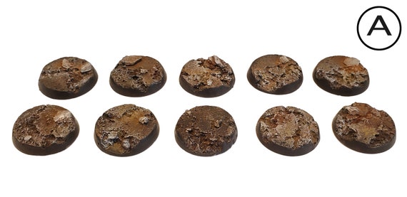 Toys & Games 100mm Resin Wargaming Textured RockyRough Terrain Bases ...