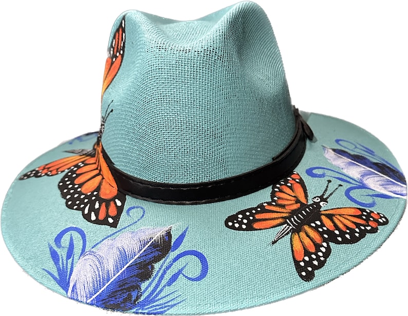 Monarchs Butterfly Hand Painted Hat - Etsy