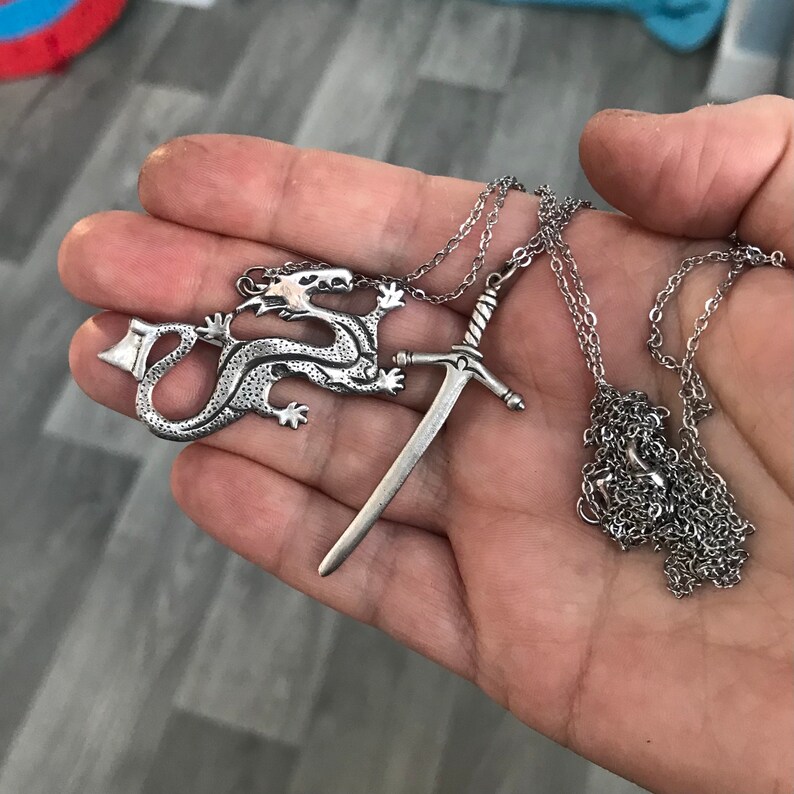 Dragon/sword Wheel of Time Inspired Sterling Silver - Etsy