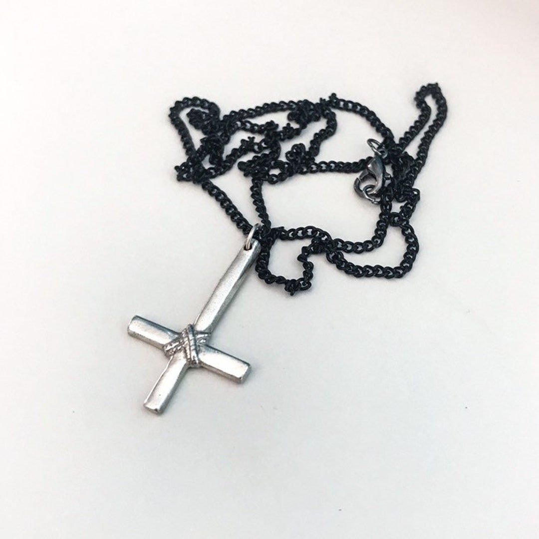 Inverted Crucifix - Sterling Silver - Etsy