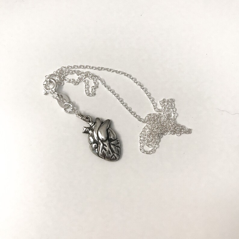 All My Heart Sterling Silver Human Heart Pendant - Etsy