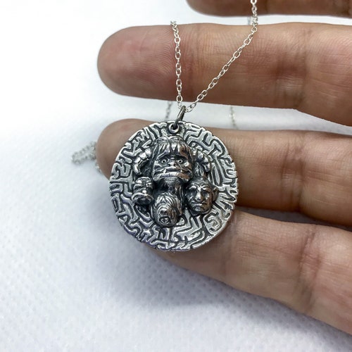 Labyrinth Pendant in Sterling Silver - Etsy