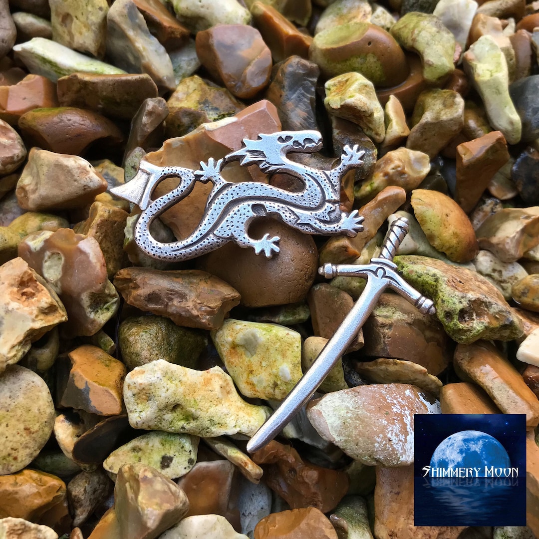 Dragon/sword - Wheel of Time Inspired - Bronze/sterling Silver Pins - Etsy