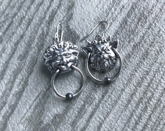 Labyrinth door knocker earrings store