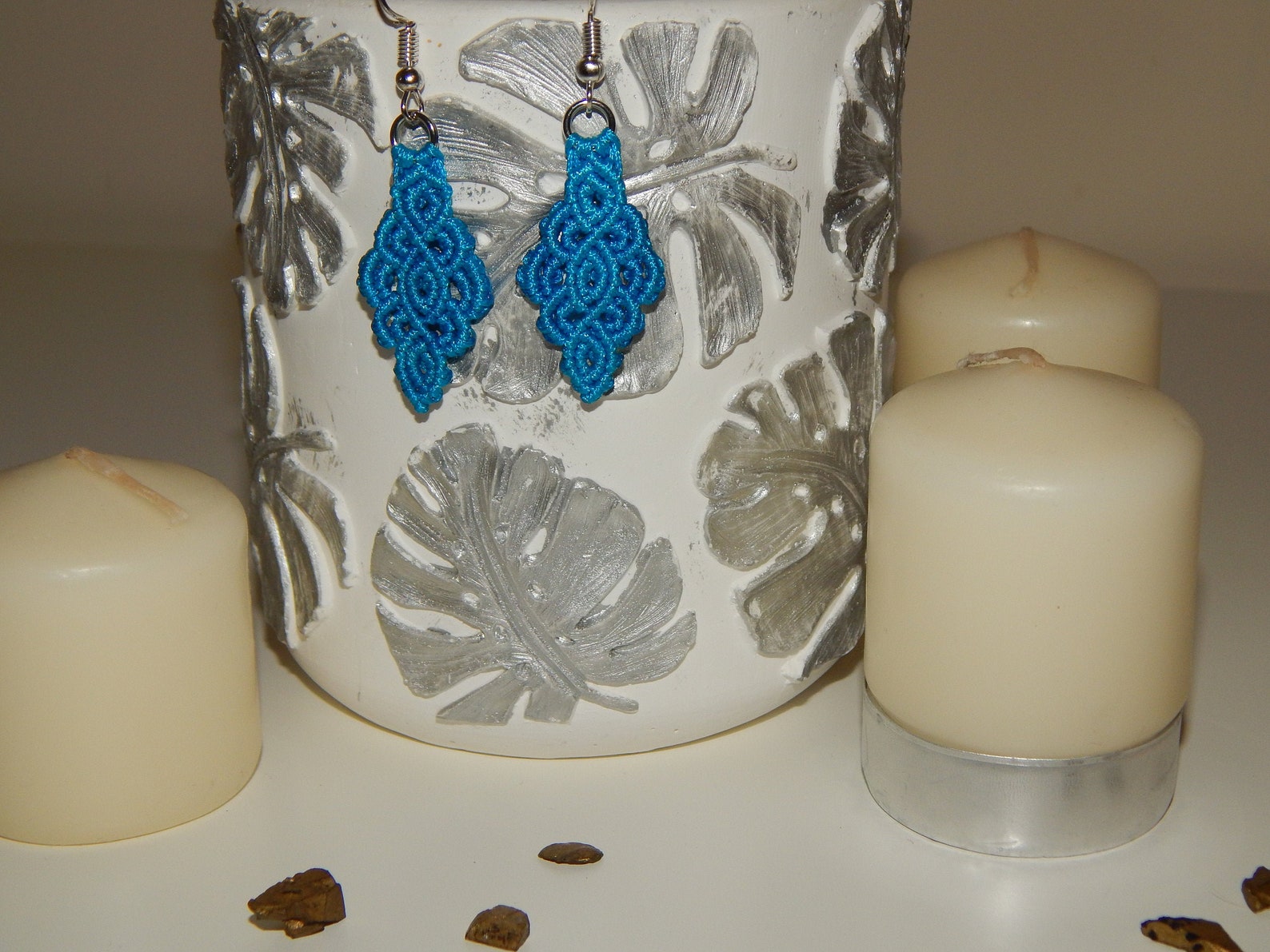 Stylish Micro-macrame Earrings - Etsy