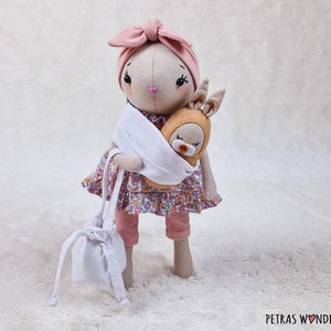Bunny Rabbit PDF Sewing Pattern, Tutorial and Video - Diy Doll Patterns ...