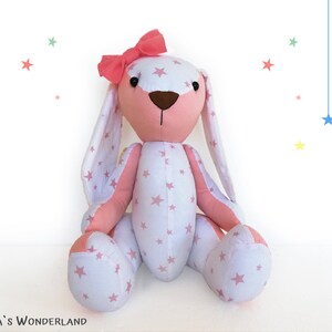 PDF Memory Bunny Sewing Pattern & Tutorial, Stuffed Animal Doll Sewing ...