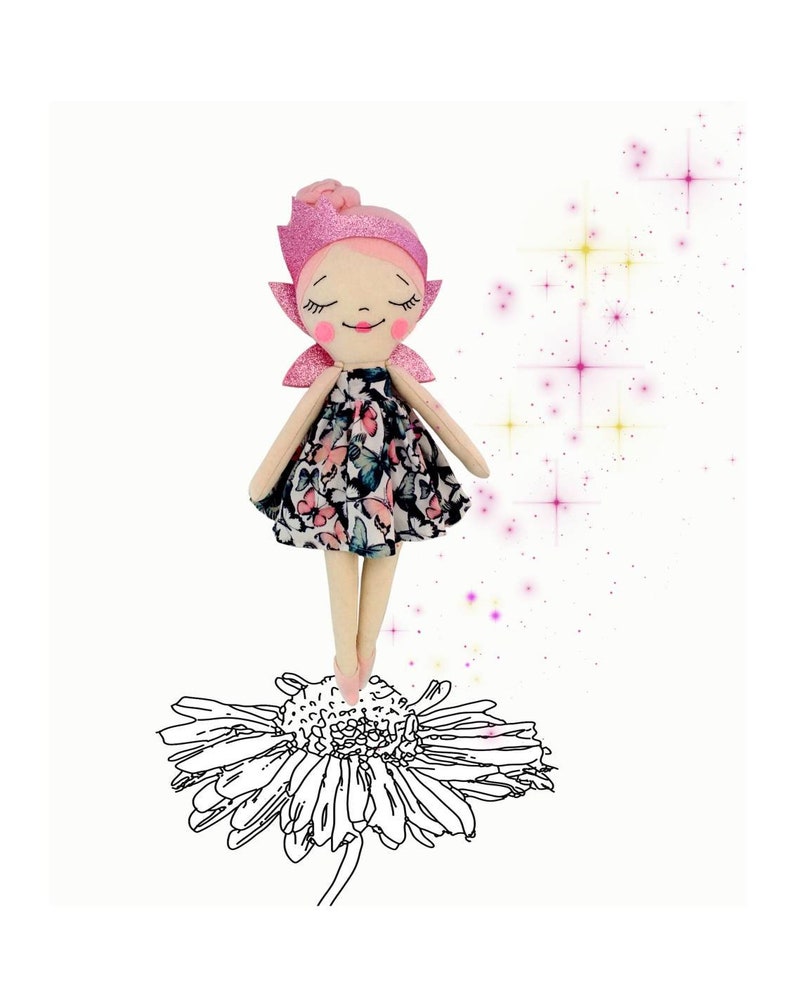 Flower Fairy Cloth Doll PDF Sewing Pattern and Tutorial 15 | Etsy UK