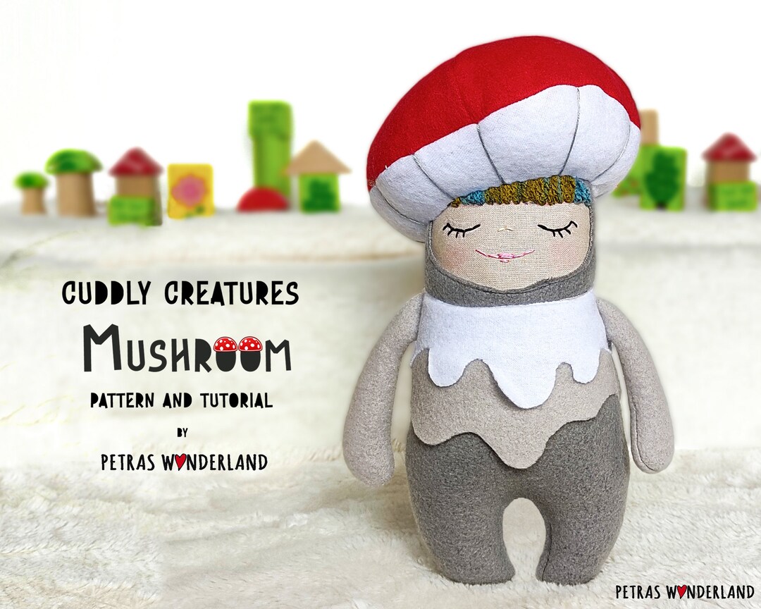 Mushroom Doll Stuffed Animal Sewing Pattern and Tutorial - Etsy