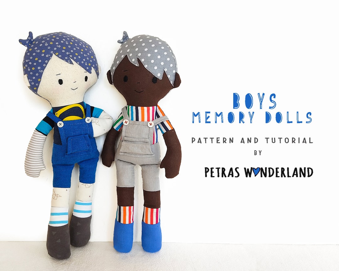 PDF Memory Doll Boys Sewing Pattern, Rag Doll Easy Pattern, Soft Doll ...