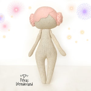 PDF Doll Body Pattern and Tutorial With Hair 10“, Cloth Doll Easy ...