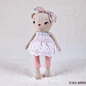 PDF Clothes Sewing Pattern for DIY Doll Dress With Ruffle, Shirred ...