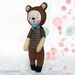 PDF Teddy Bear Sam Sewing Pattern and Tutorial, Woodland Animal, Easy ...