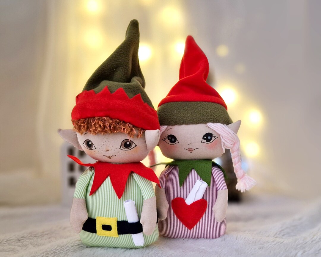 Santa's Helpers Boy and Girl Elf Doll Sewing Pattern Pdf - Etsy